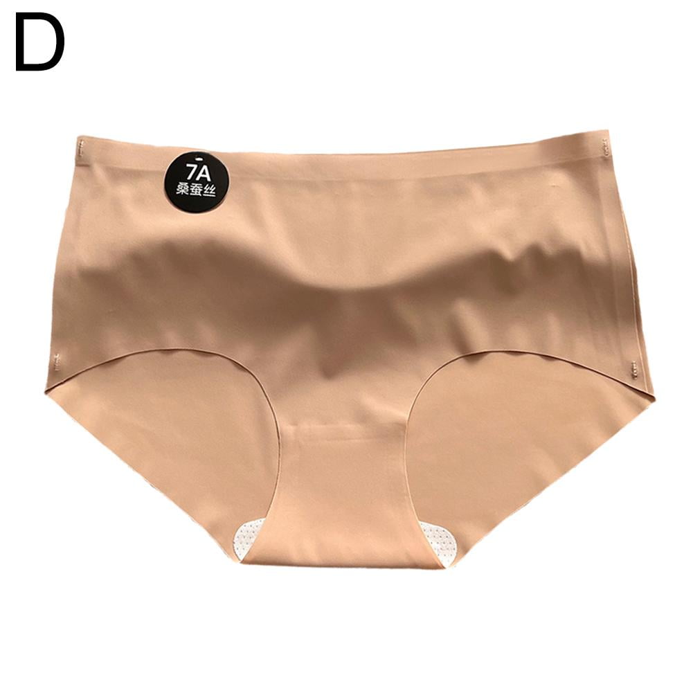 VOPPV Ice Silk Women's Brief Seamless Dual Layer Anti Friction Protect ...