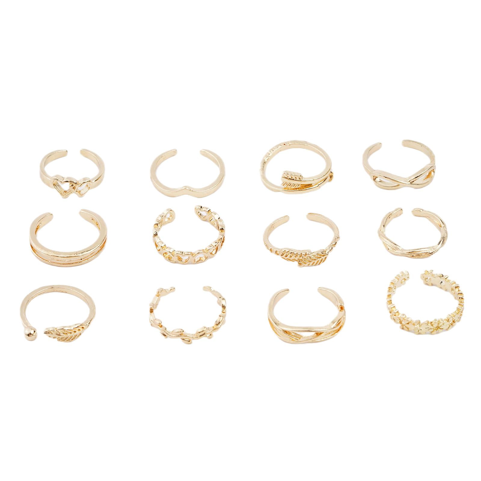 VOPPV Ladies Toe Rg Knuckle Rings Set Retro Boho Foot R Set Women Je ...