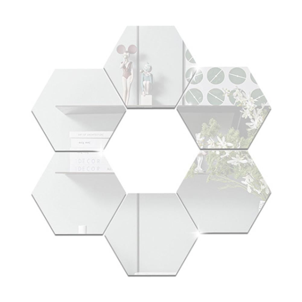 VOPPV Mirror Wall Stickers,12/24pcs Removable Acrylic Mirror Wall ...