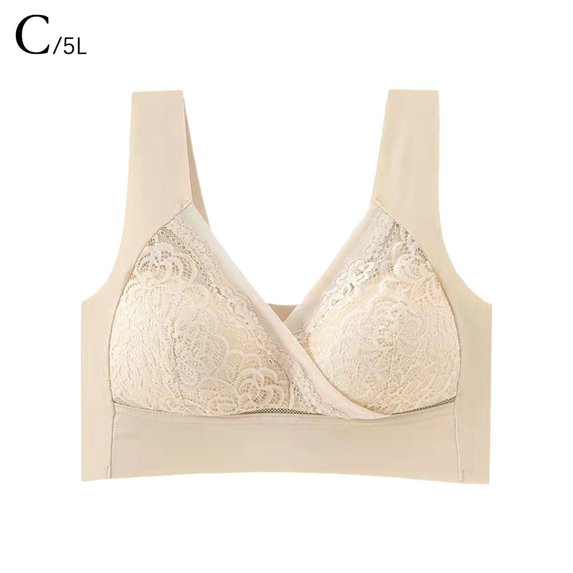 VOPPV New Rosy Lift Bra Plus Size Comfort Extra Elastic Wireless GXU ...