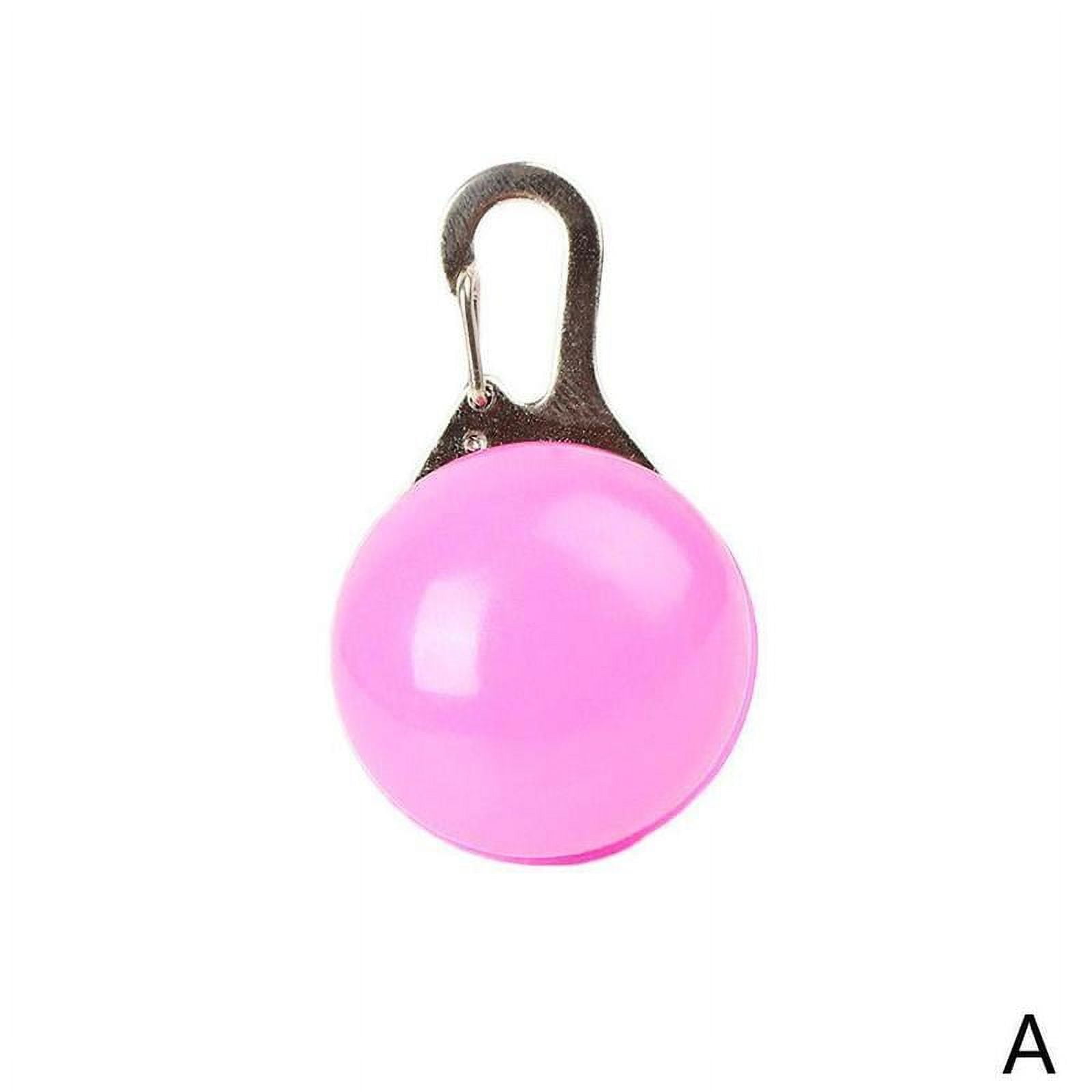 VOPPV Pet Dog Collar Pendant Safety Round Flashing Glow Light Blinking ...