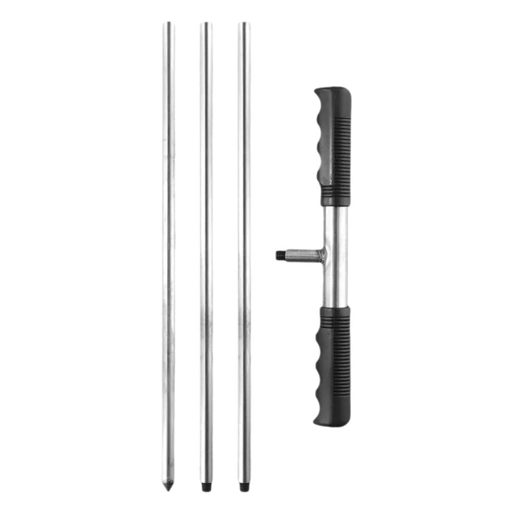 VOPPV Stainless Steel Soil Probe Rod, Adjustable T Handle Sharp Tip ...