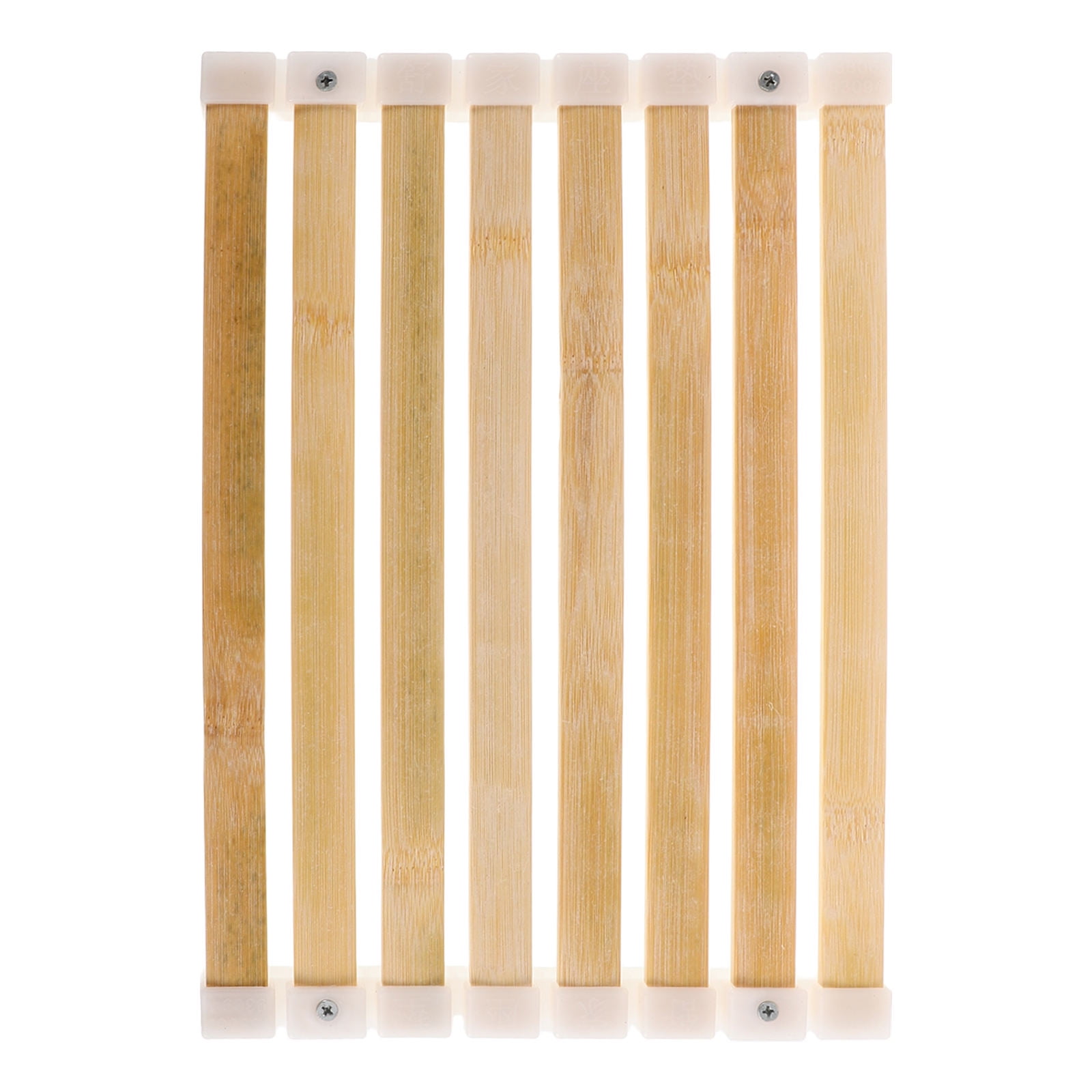 VORCOOL 1Pack Beige Bamboo Bath Mat Rectangular Simulated Cedar Tree ...