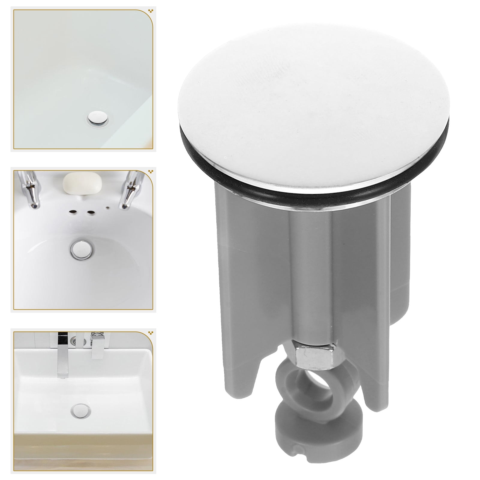 VORCOOL wash basin plugs Sink Stopper Grey Copper Washbasin Plug Modern ...