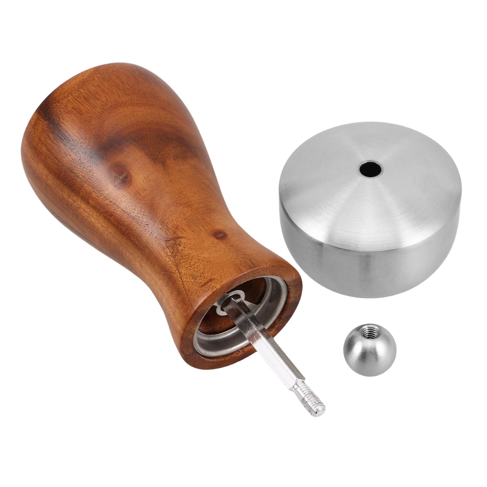 VORCOOL 1Pack Small Pepper Mill Light Brown Wooden Square Manual ...