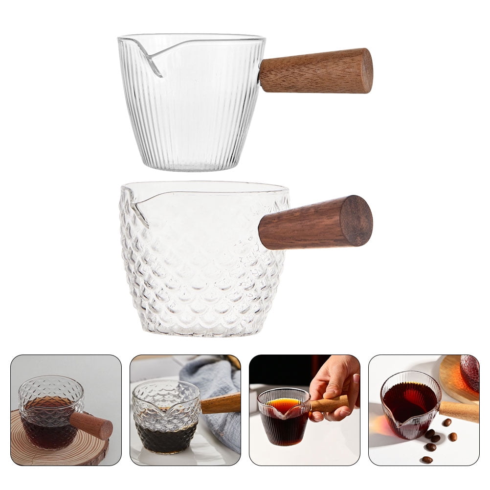 VORCOOL 2Pcs Glass Measuring Cup for Coffee Bar Accessory Heat ...