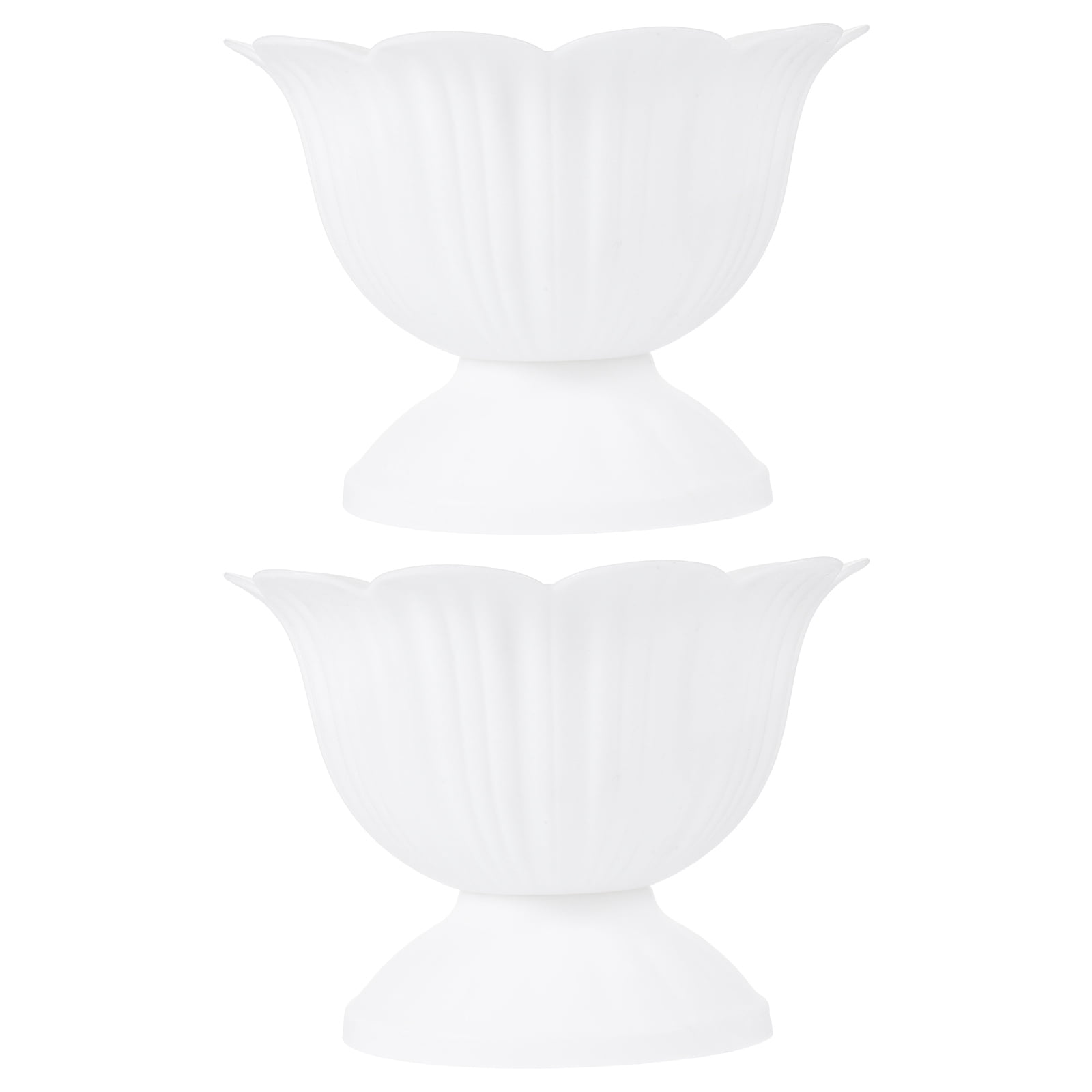 VORCOOL Roman Style Flower Pots White PP for Garden Wedding Decor 2Pcs ...