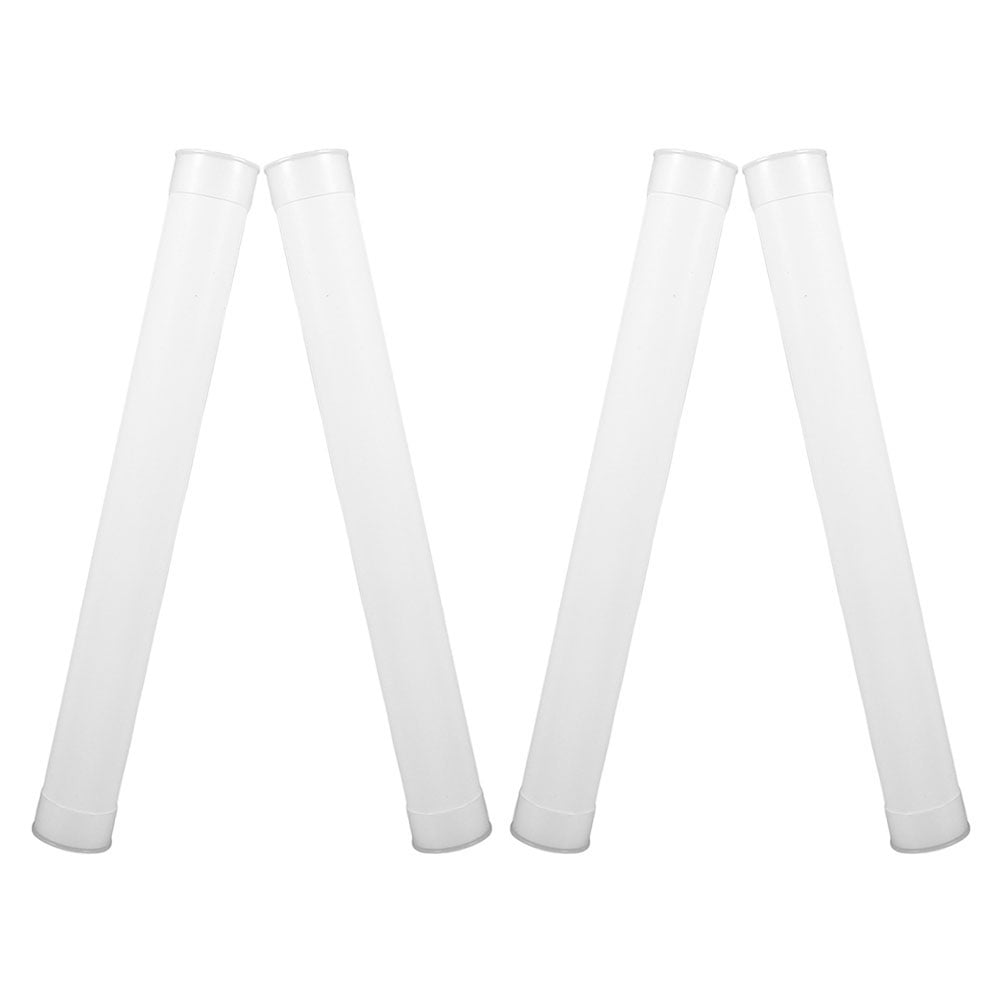 VORCOOL 4Pcs White Packing Tubes with Caps Space Efficient Round Tube ...
