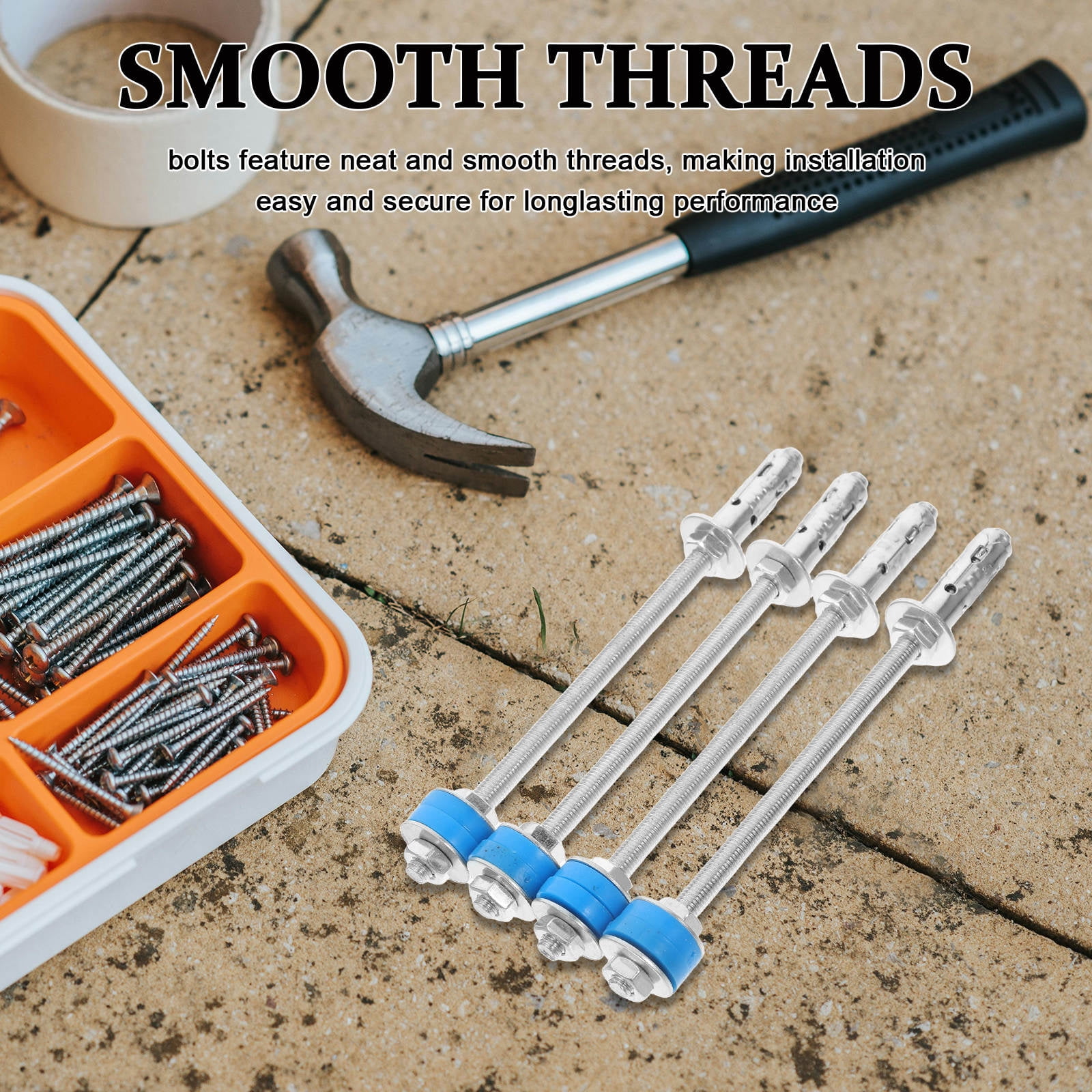 VORCOOL 4Pcs Galvanized Iron Wedge Anchors for Ceiling Mounting Duct ...