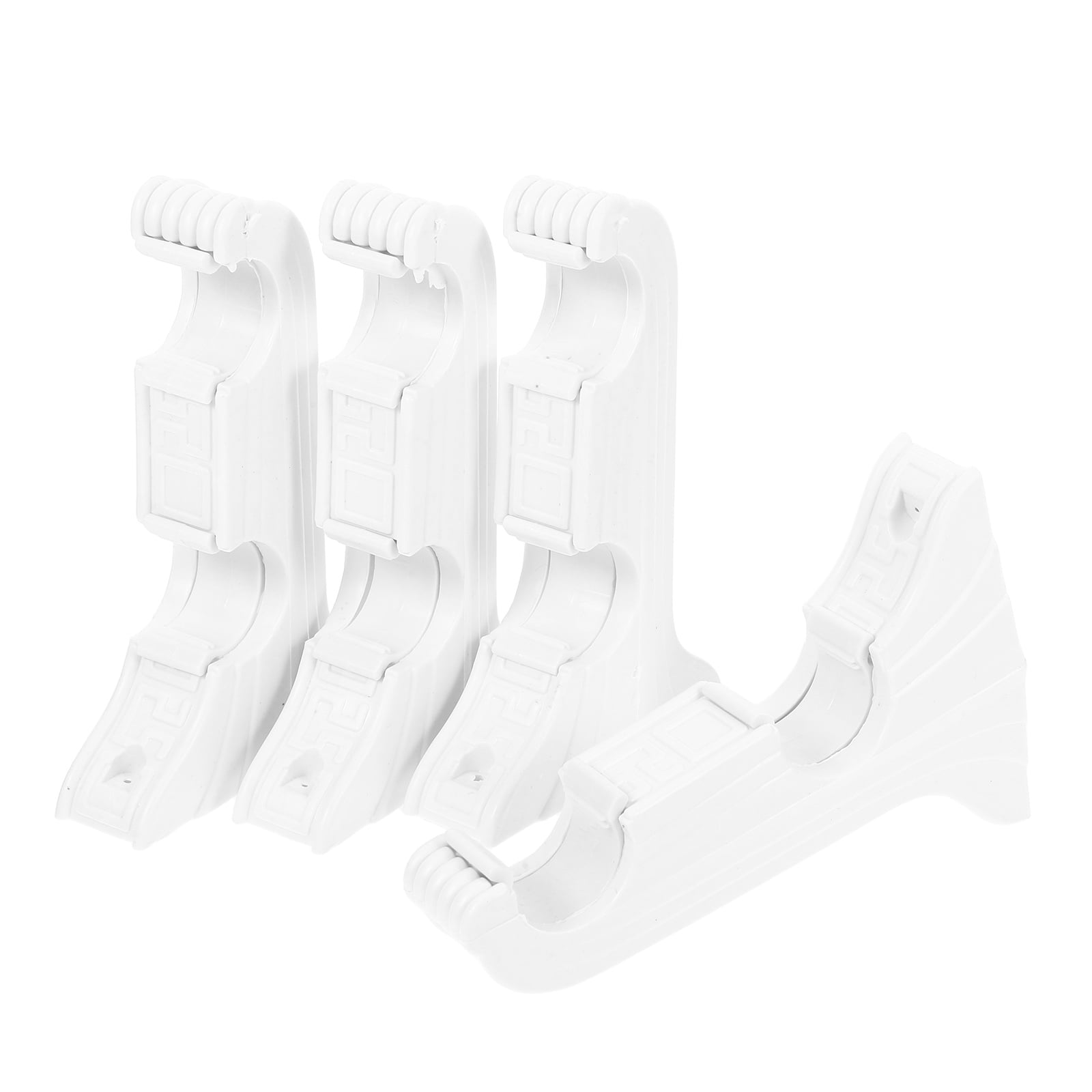 VORCOOL 4Set Double Slot Curtain Rod Brackets White Color for Home ...