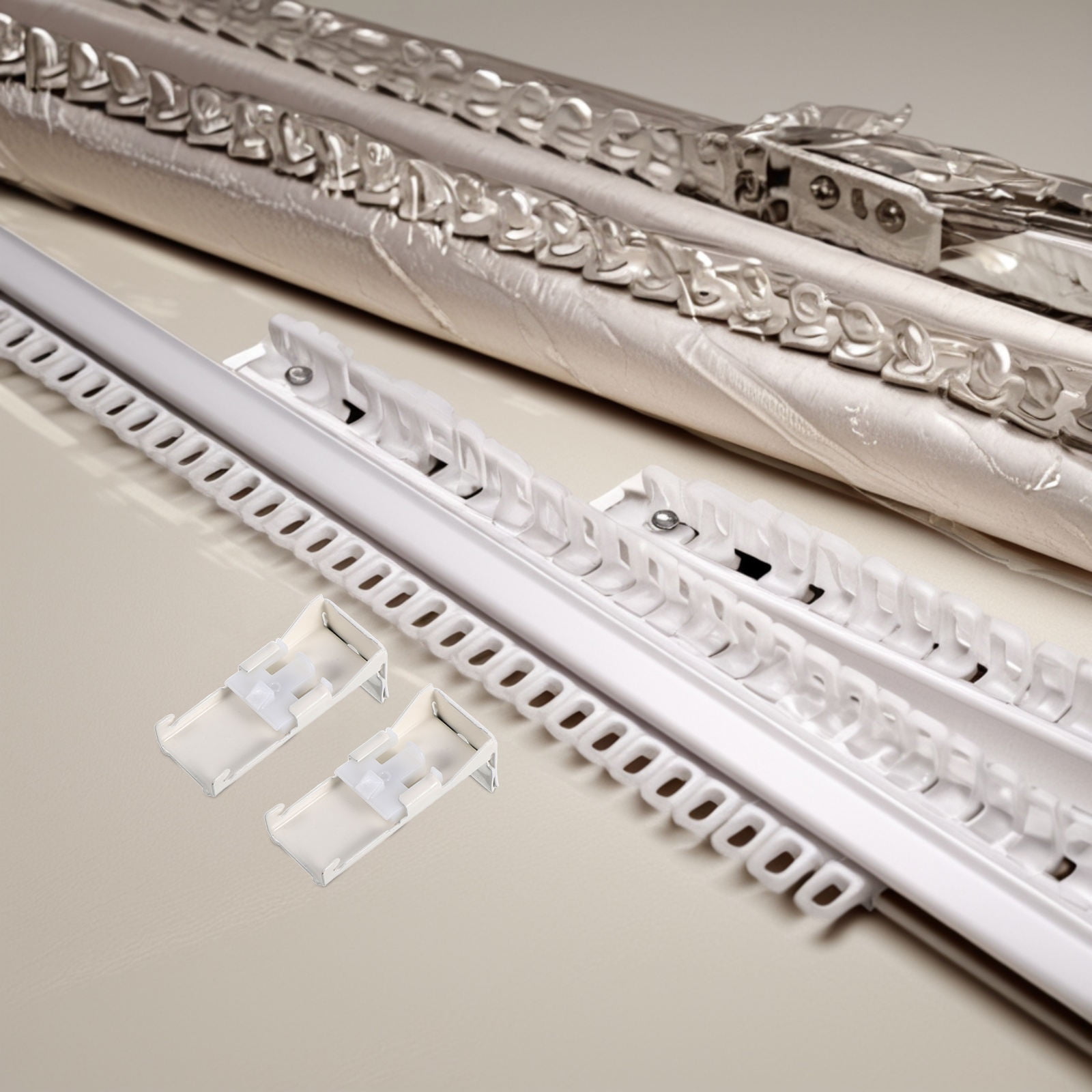 VORCOOL 12Pcs White Curtain Rail Track Brackets ABS Material Ceiling ...