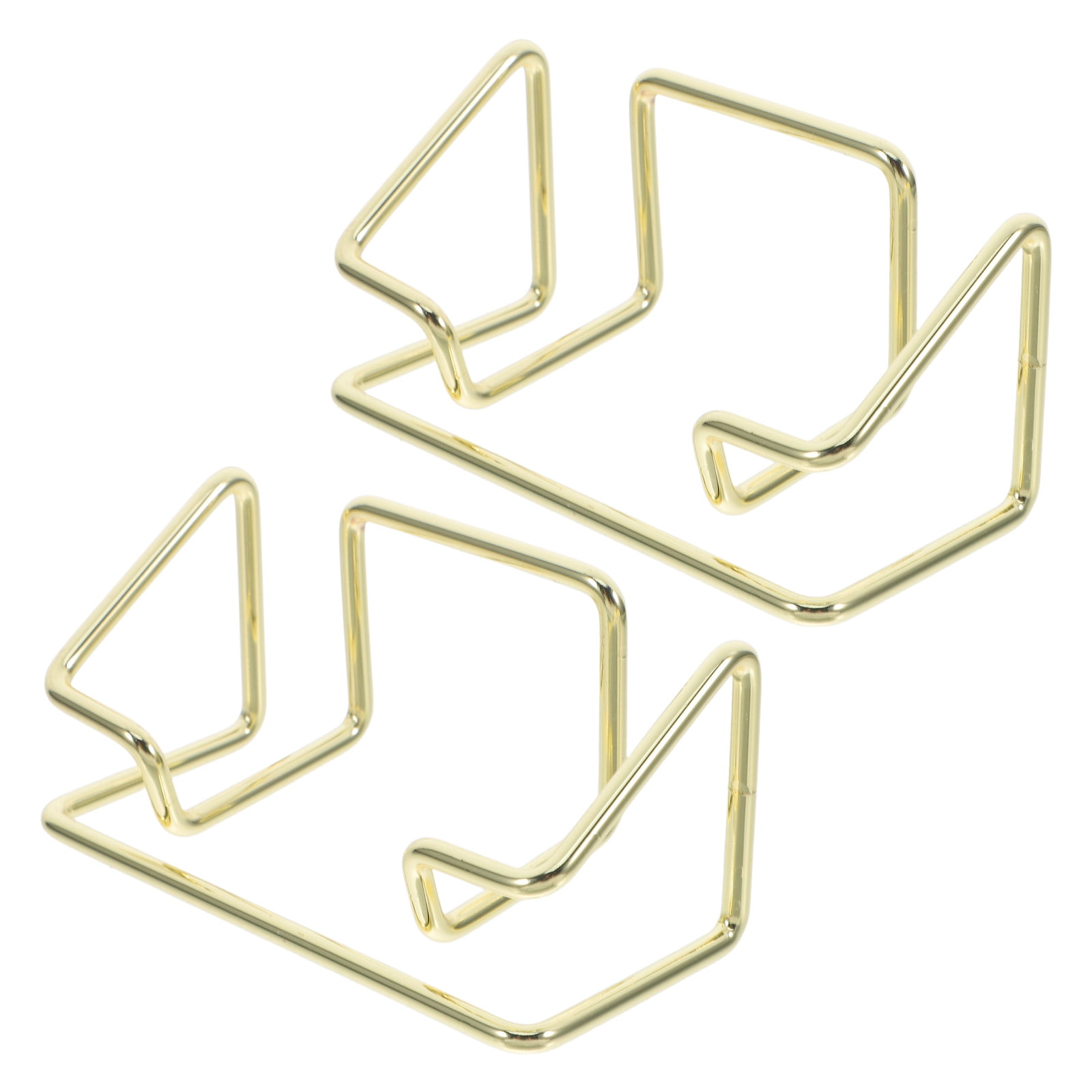 VORCOOL Desktop Card Holder Business Supplies 2Pcs Golden Iron For ...
