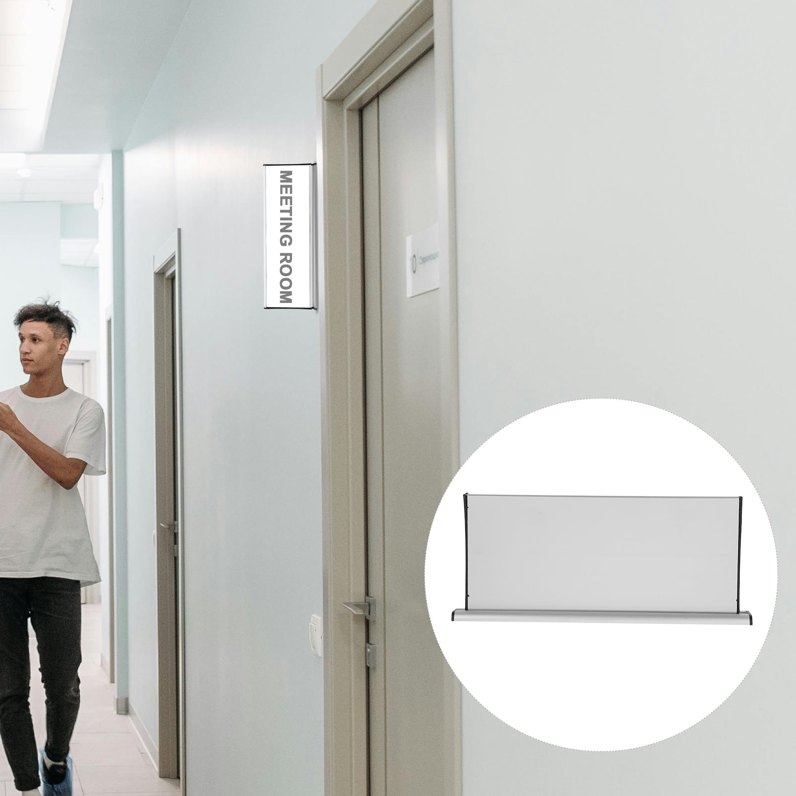 VORCOOL Door Plaque with Aluminum Alloy Wall Mount Name Plate Holder ...