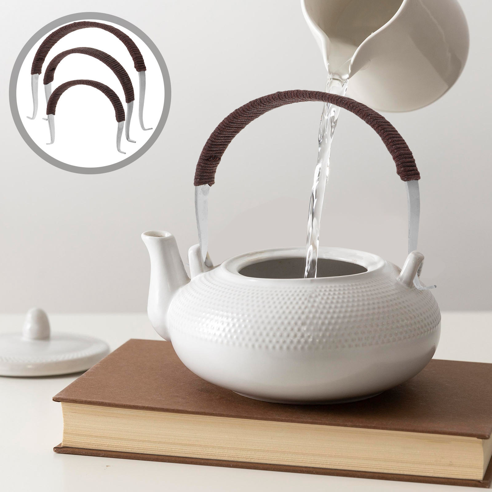 VORCOOL Replacement Pot Handles 3Set Heat-Resistant Teapot Handle For ...
