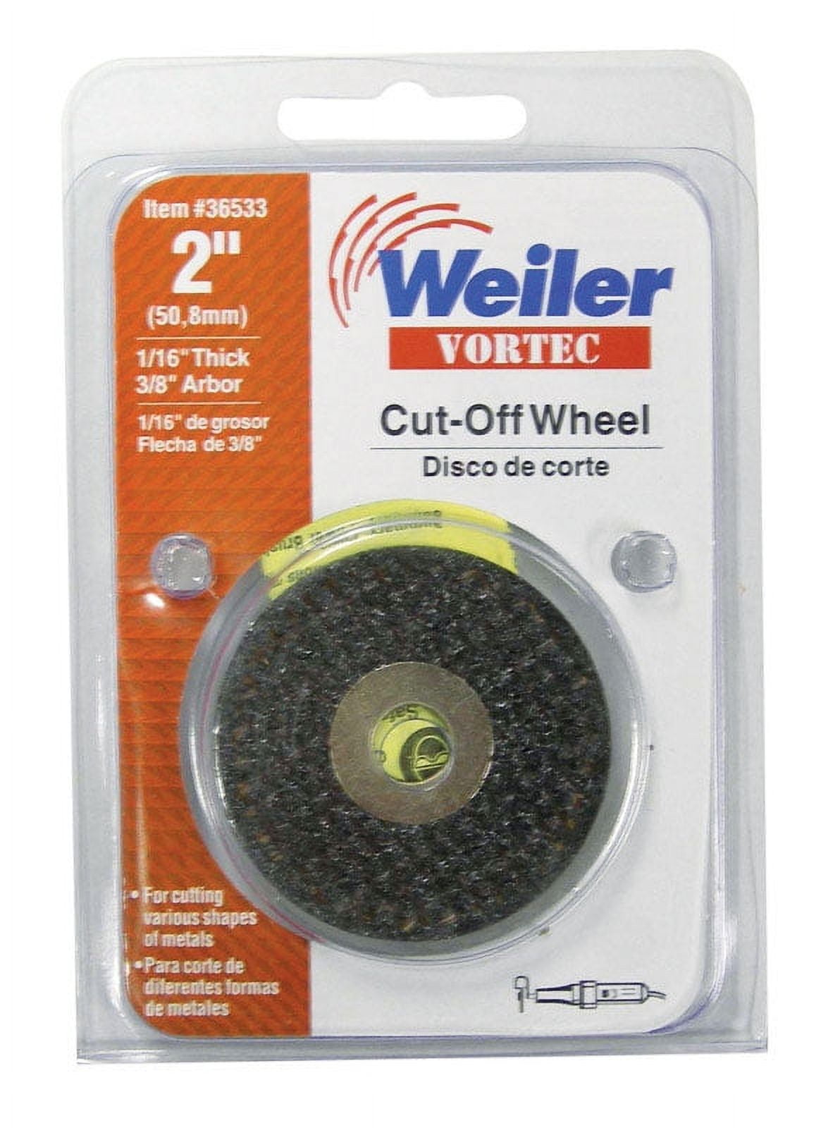 Weiler Vortec 2 in. Dia. x 3/8 in. Aluminum Oxide Cut-Off Wheel 1 pc ...
