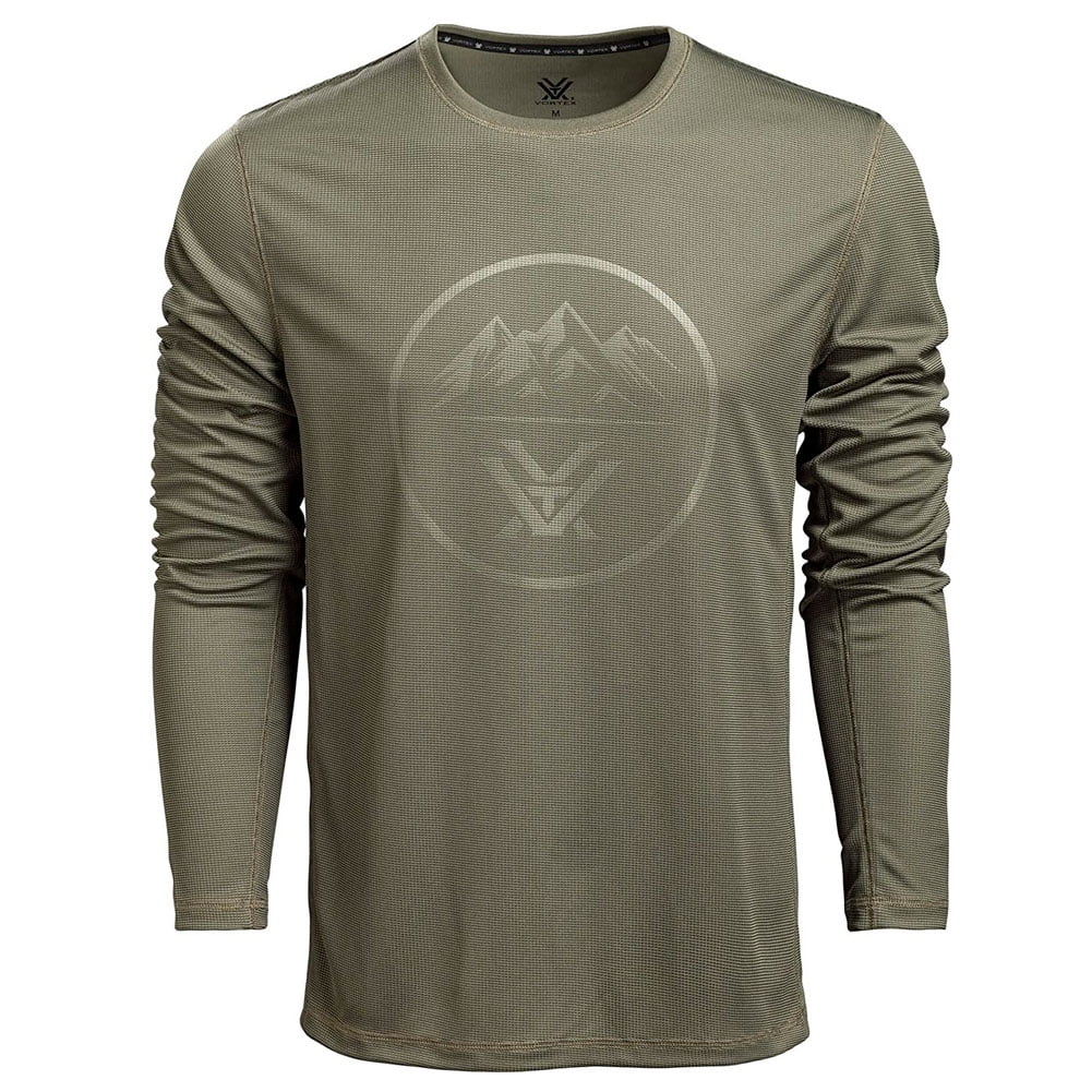 VORTEX Adult Male 3 Peaks Performance Grid T-Shirt, Color: Deep Lichen ...