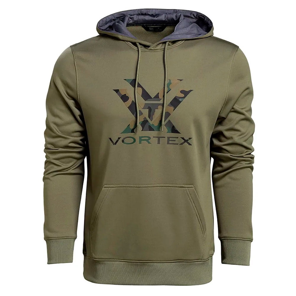 VORTEX Men's Core Logo Performance Hoodie Sweatshirt Top in Lichen, M ...