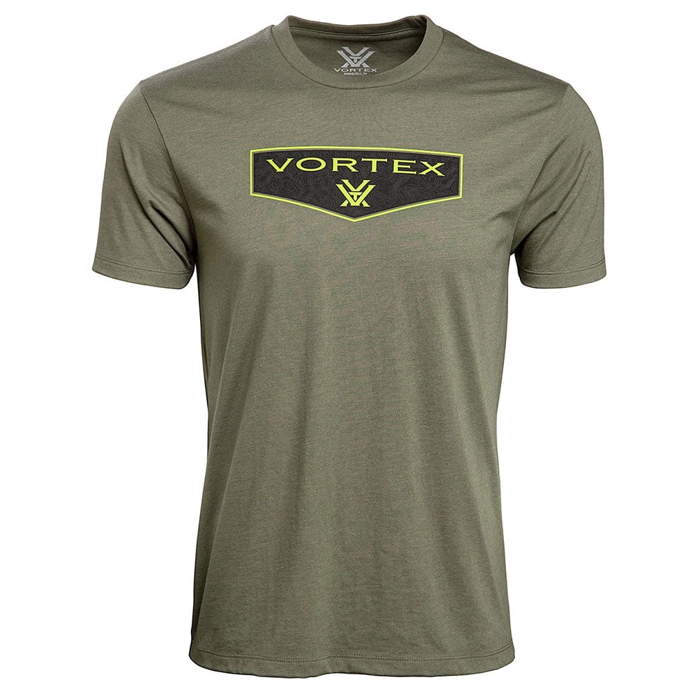 VORTEX Adult Male Shield Short Sleeve T-Shirt, Color: Military Heather ...