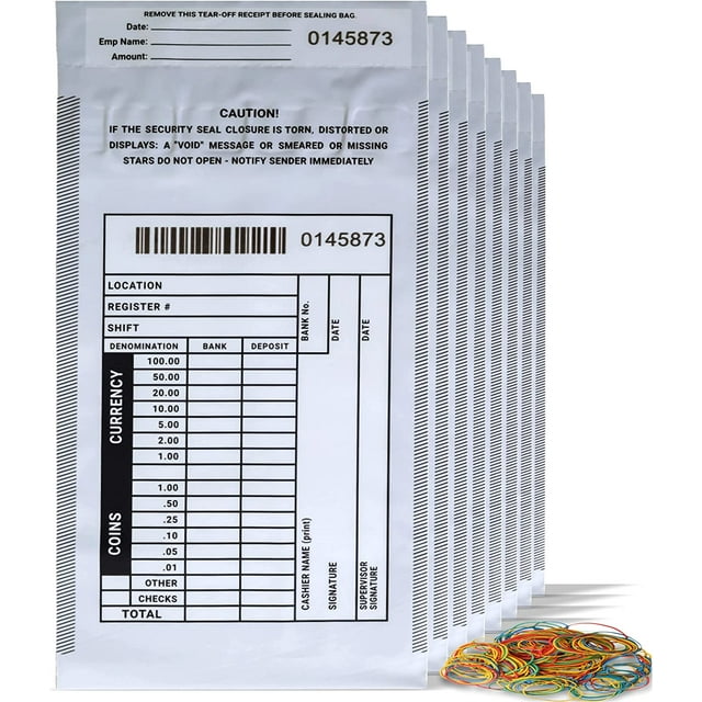"VORVIL Tamper-Proof Bank Deposit Bags, 1000 Pack, Secure Money ...
