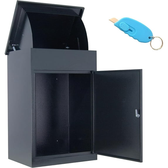 VORVIL Galvanized Steel Home Parcel Box, Package Drop Box, Extra Large ...