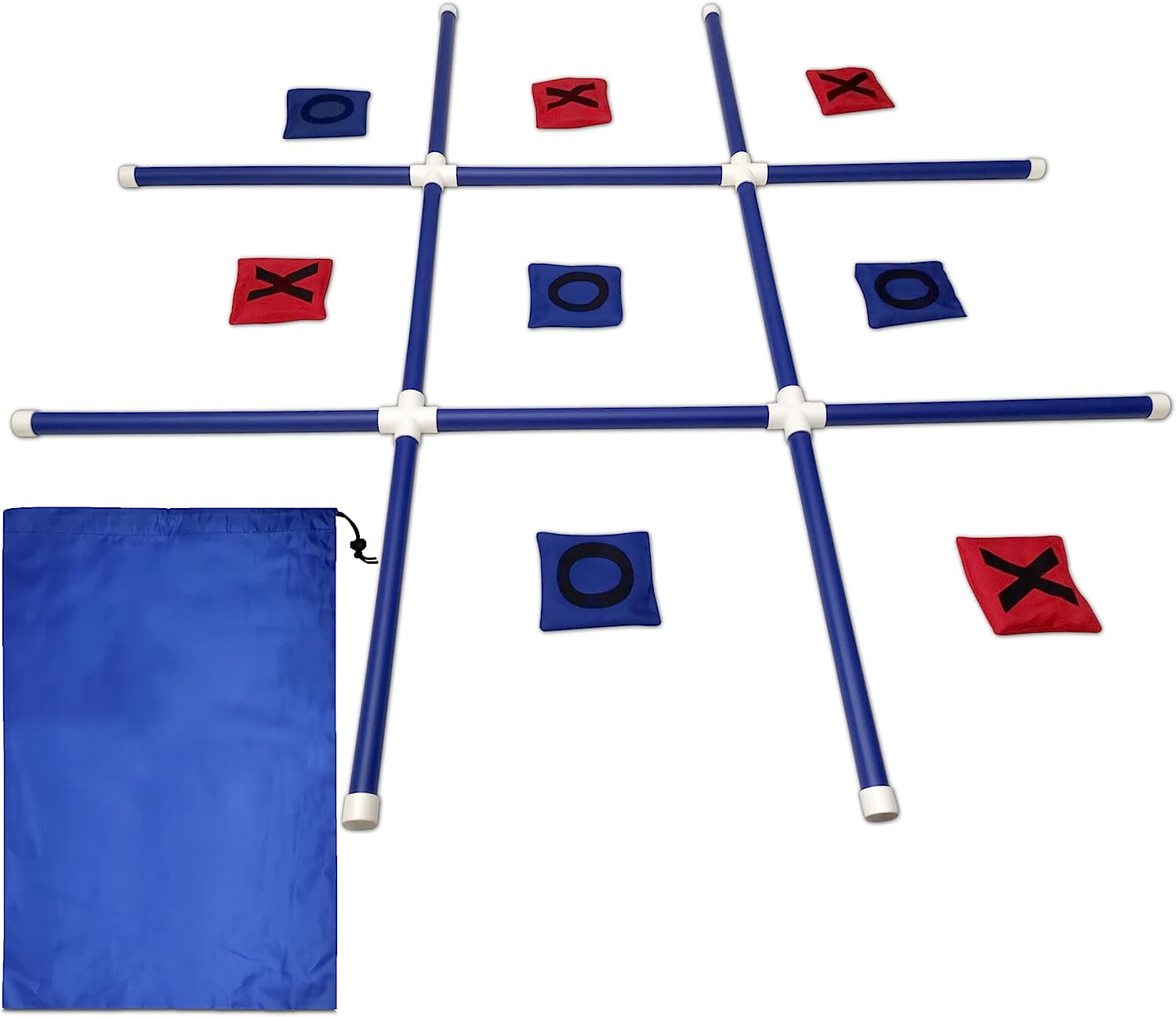 VORVIL Giant Tic Tac Toe Game for Kids and Adults with Bean Bag Toss X ...