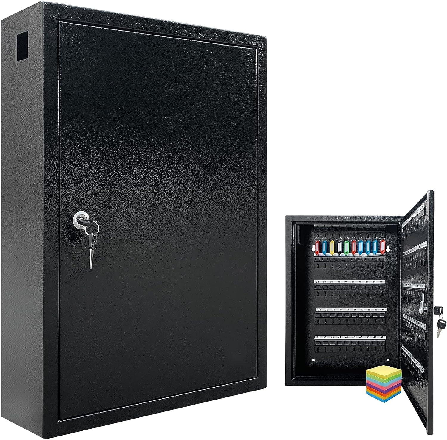 VORVIL Key Storage Locker Holder Unit, Lock Box Cabinet with 100 Hooks ...