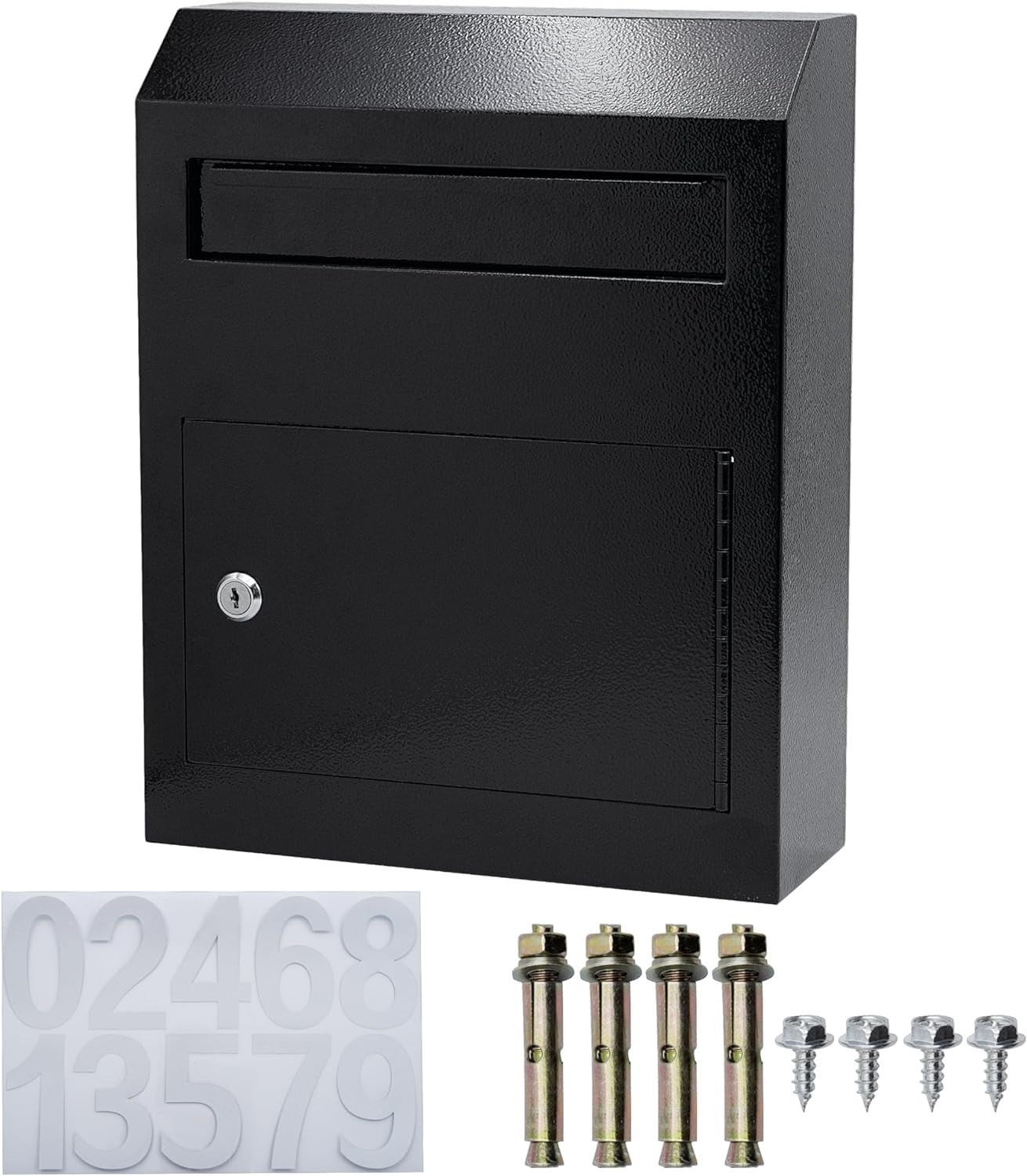 VORVIL Secure Outdoor Large Mailbox - Theft-Proof Lockable Drop Box for ...
