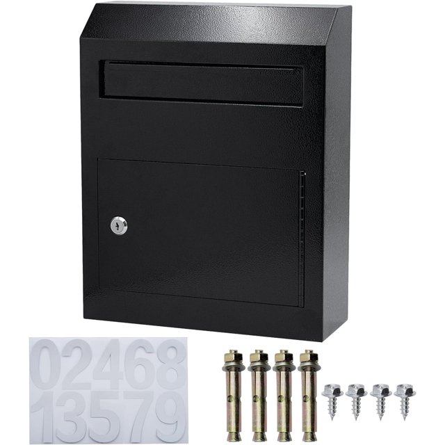 VORVIL Secure Outdoor Large Mailbox - Theft-Proof Lockable Drop Box for ...