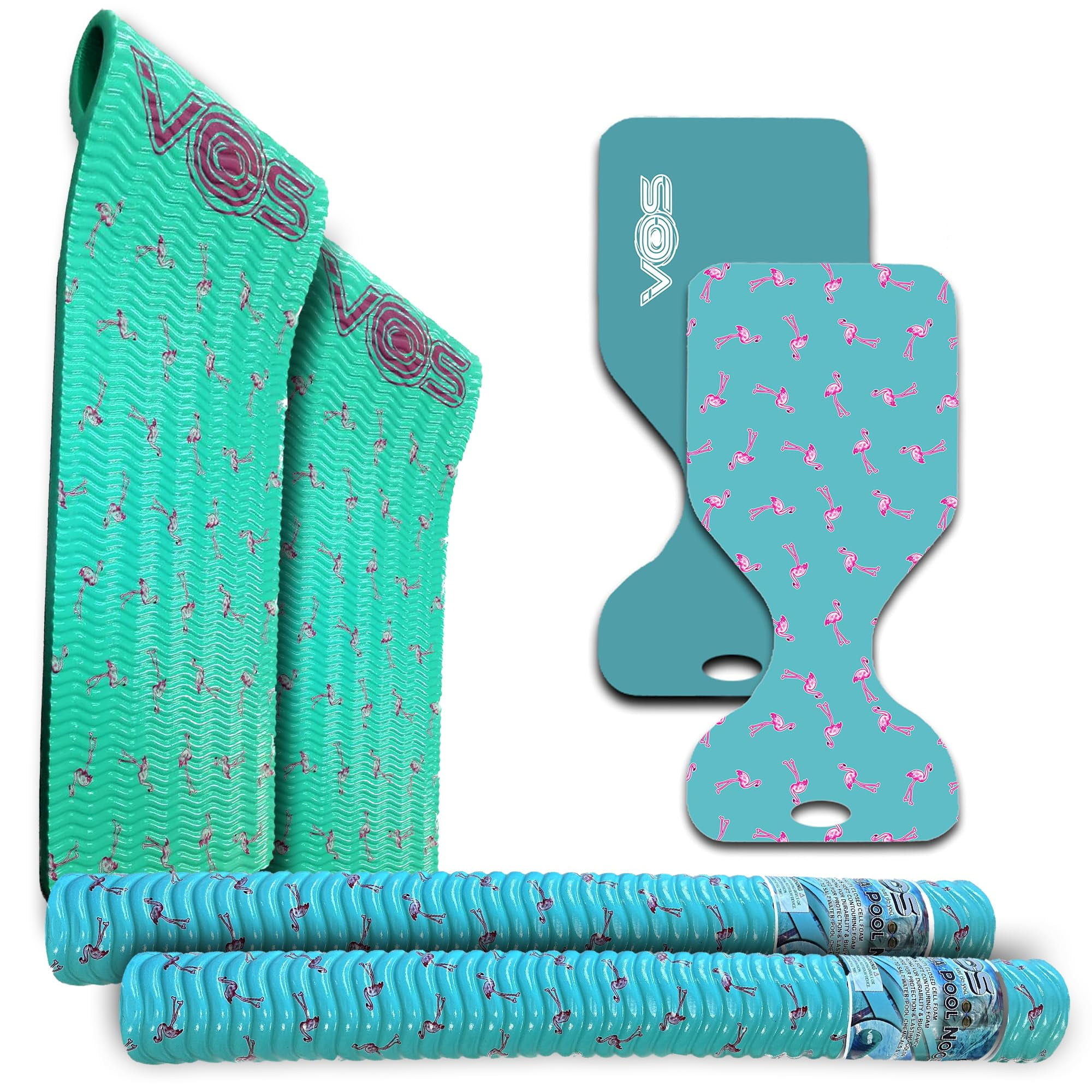 VOS Elite Pool Collection featuring 2 Mega Foam Wavy Noodles, 2 ...