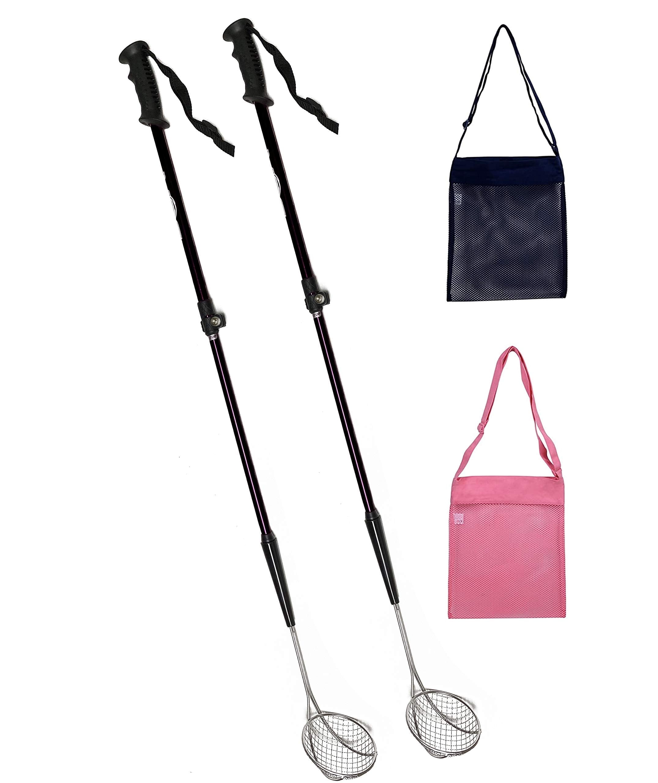 VOS Metal Sand Sifter 2 Pcs & 2 Mesh Bags, Beach Shovel & Sifter tool ...
