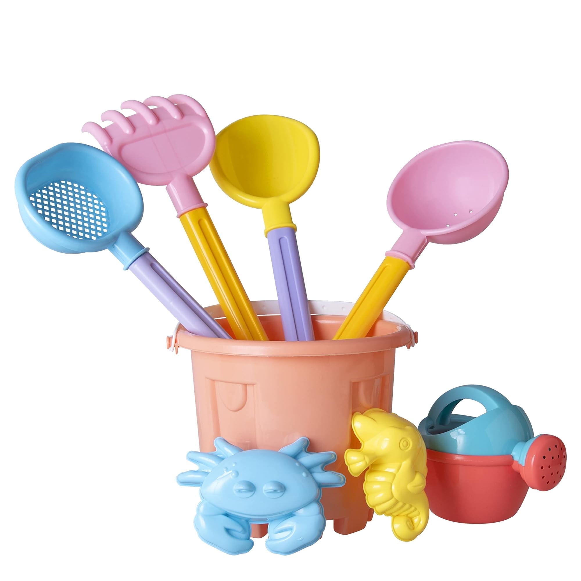 VOS Sand Toy Set - Pack of 8 | Includes Water Wheel, Beach Tool Kit ...