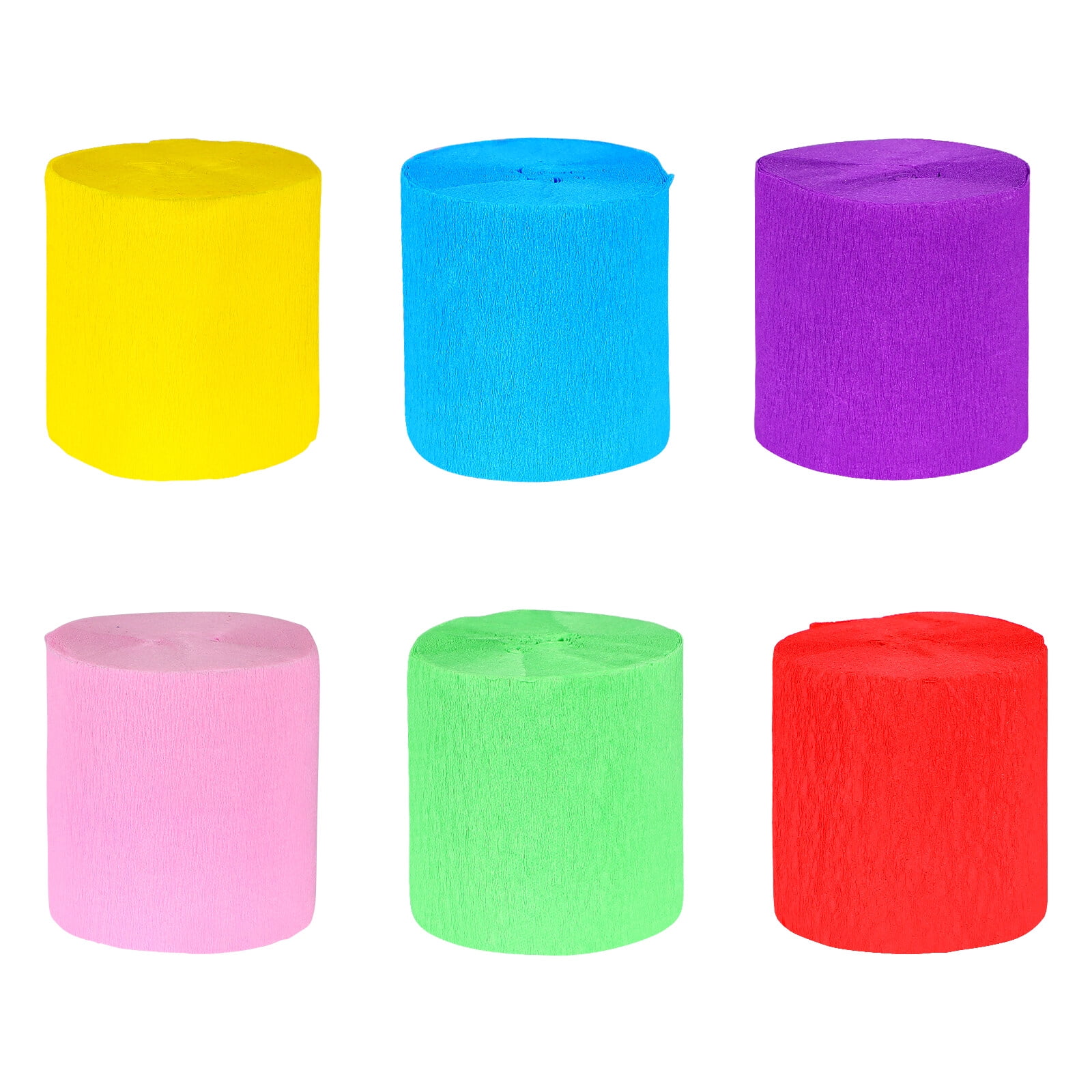 6 Rolls Crepe Paper Rolls Crepe Paper Streamers for Wedding Ceremony ...