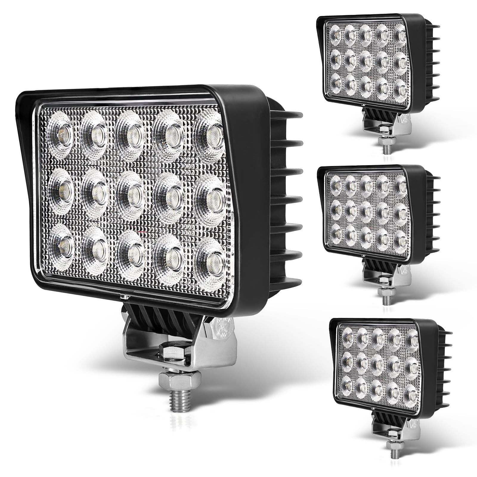 VOSIGLIA 4PCS 6 inch CM31 Tractor Work Lights 12v Flood Work Truck ...