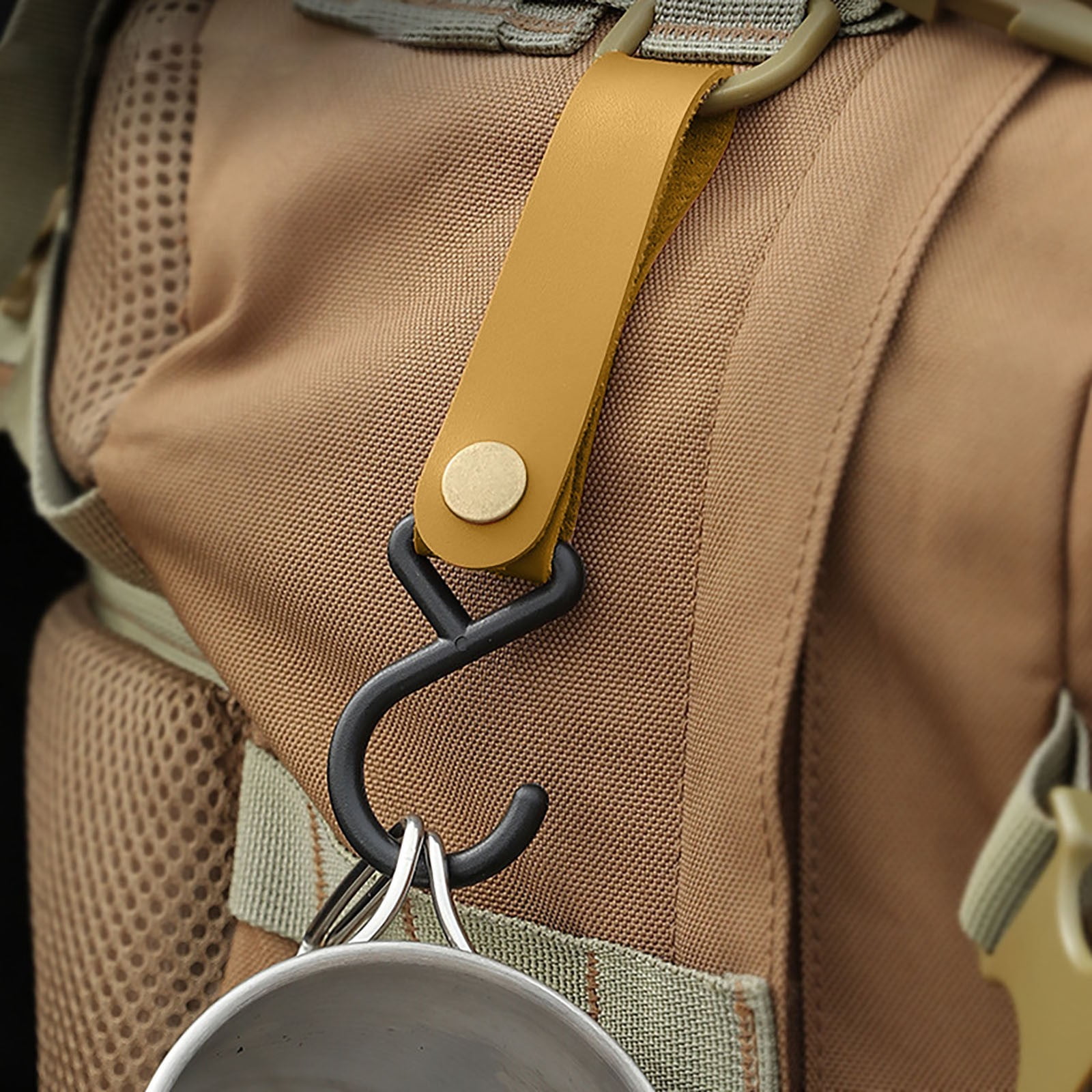 VOSS Portable Outdoor Hook Camping S Shaped Leather Storage Hook ...