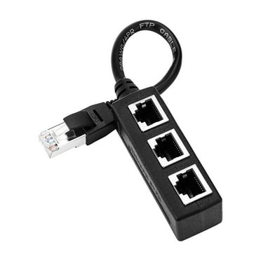 1 to 3 Socket LAN Ethernet Network RJ45 Plug Splitter Extender Adapter ...