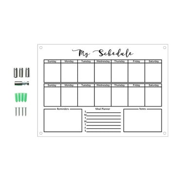 Wmhsylg Office&Craft&Stationery Wall Acrylic Weekly Planner Board Clear ...