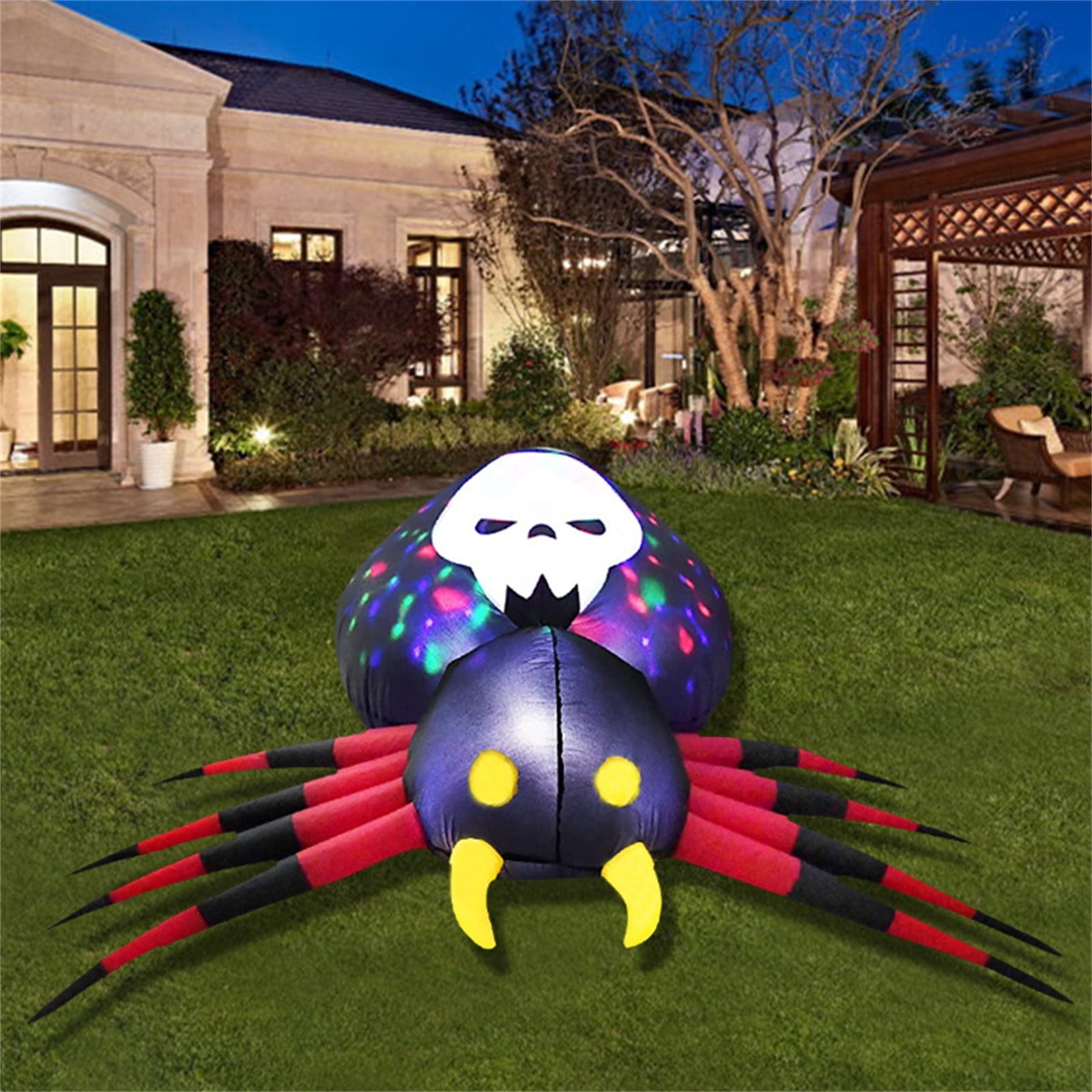 VOTRUDI 63 Inch Halloween Magical Lighted Inflatable Spider Yard ...