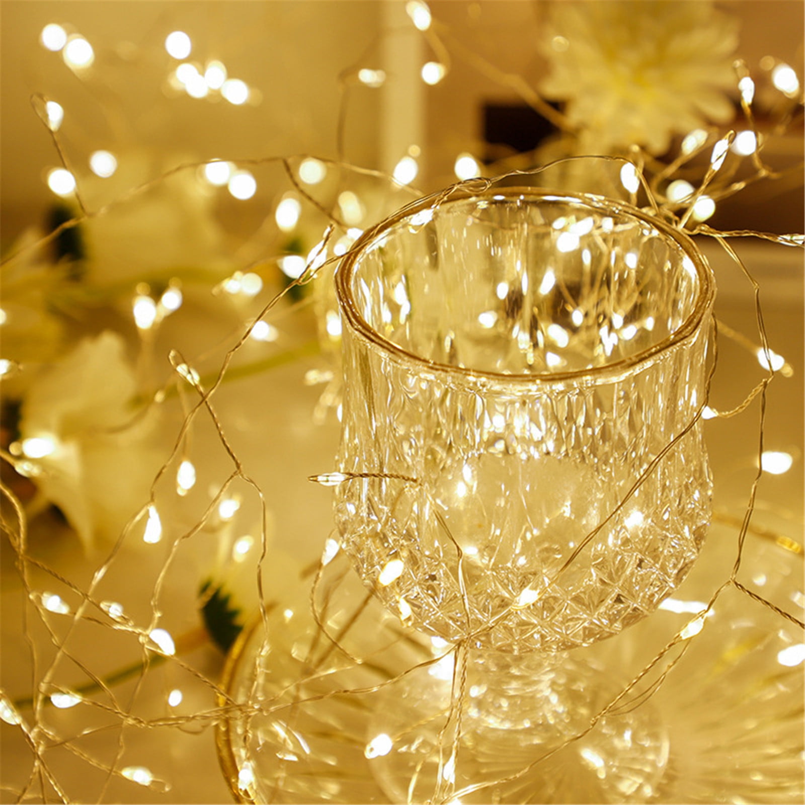 VOTRUDI Cluster Lights Christmas,4.9ft 50 Count String Lights,USB ...