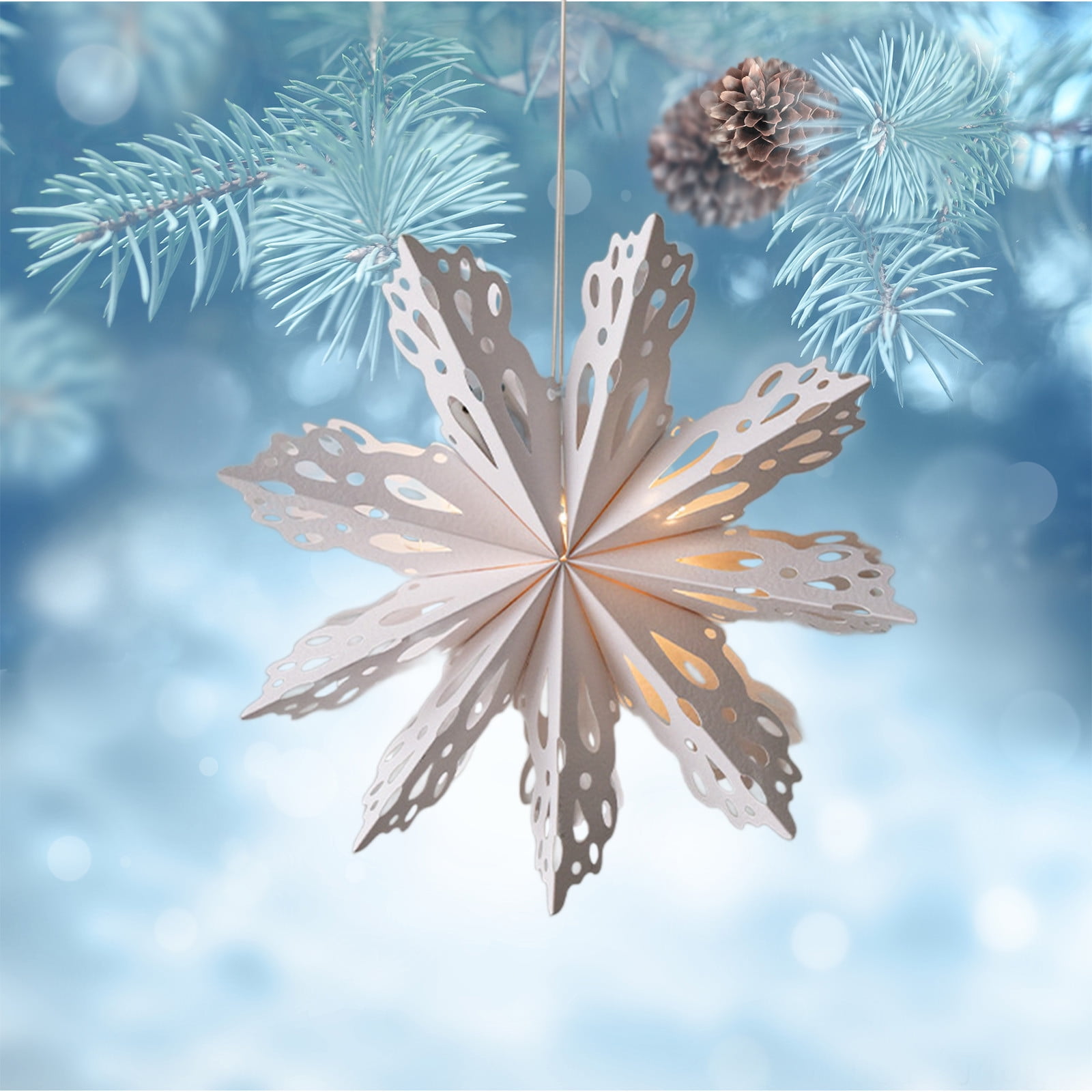 VOTRUDI Snowflakes-Christmas Tree Decorations,Paper Christmas Snowflake ...