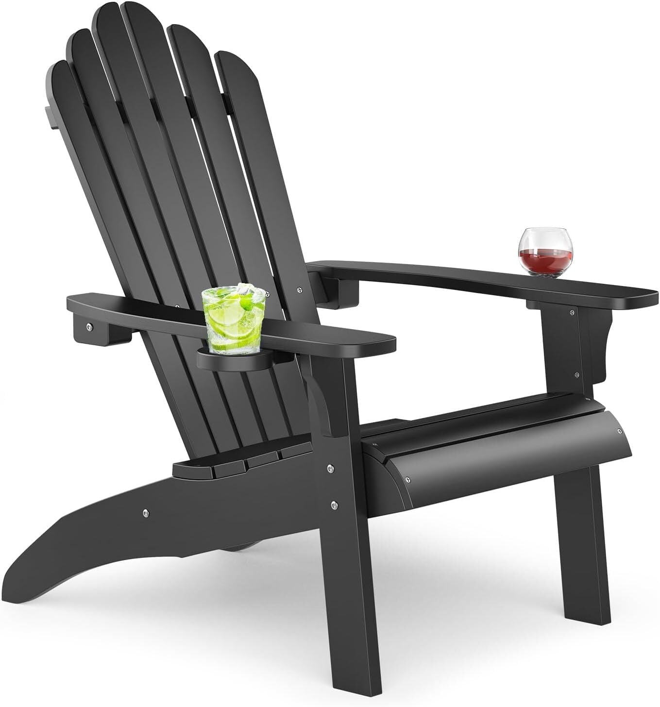 VOUA 8PC Adirondack Chairs, Foldable Adirondack Chairs W/ 2 Cup Holders ...