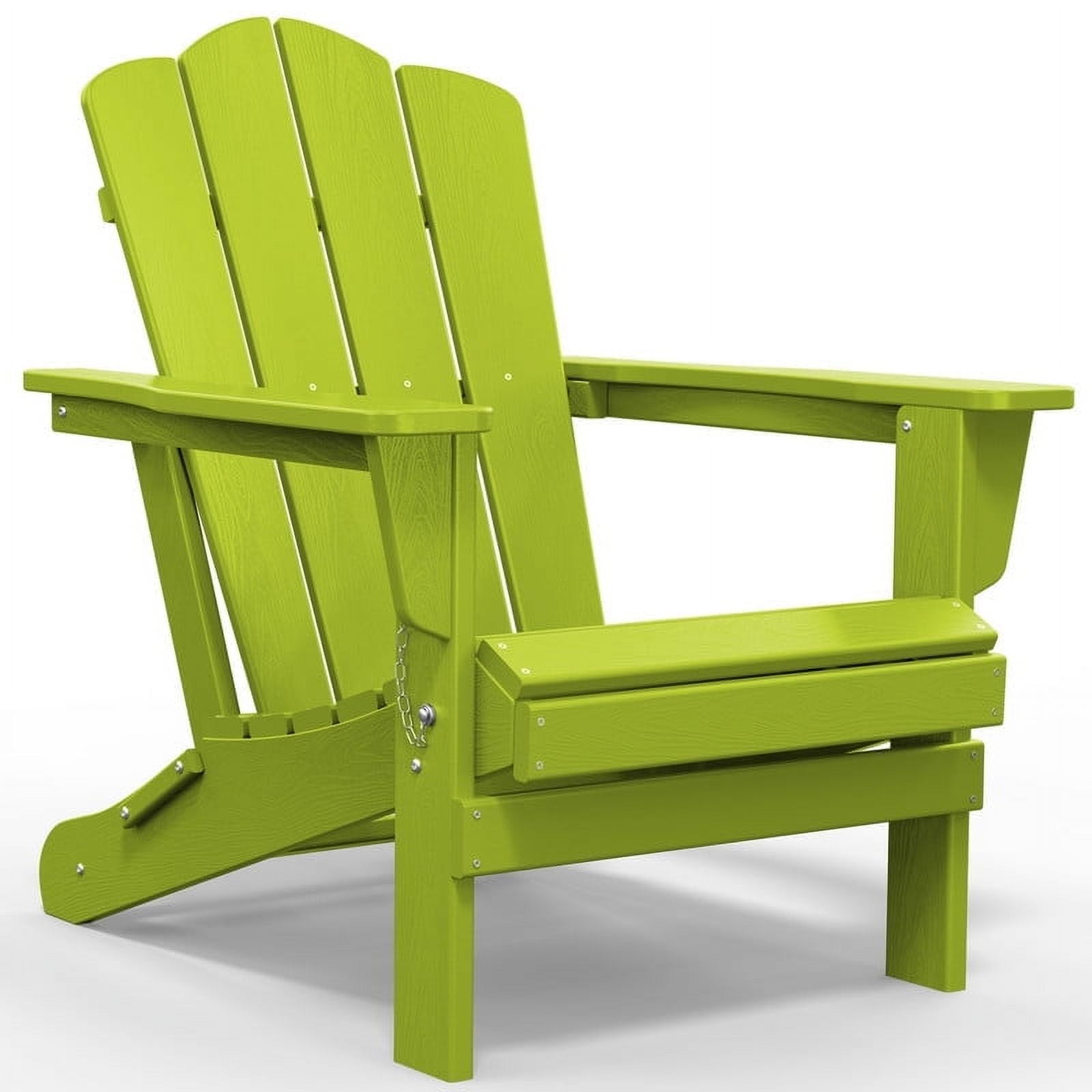 VOUA Folding Adirondack Chair, HDPE Plastic Patio Chairs Perfect for ...