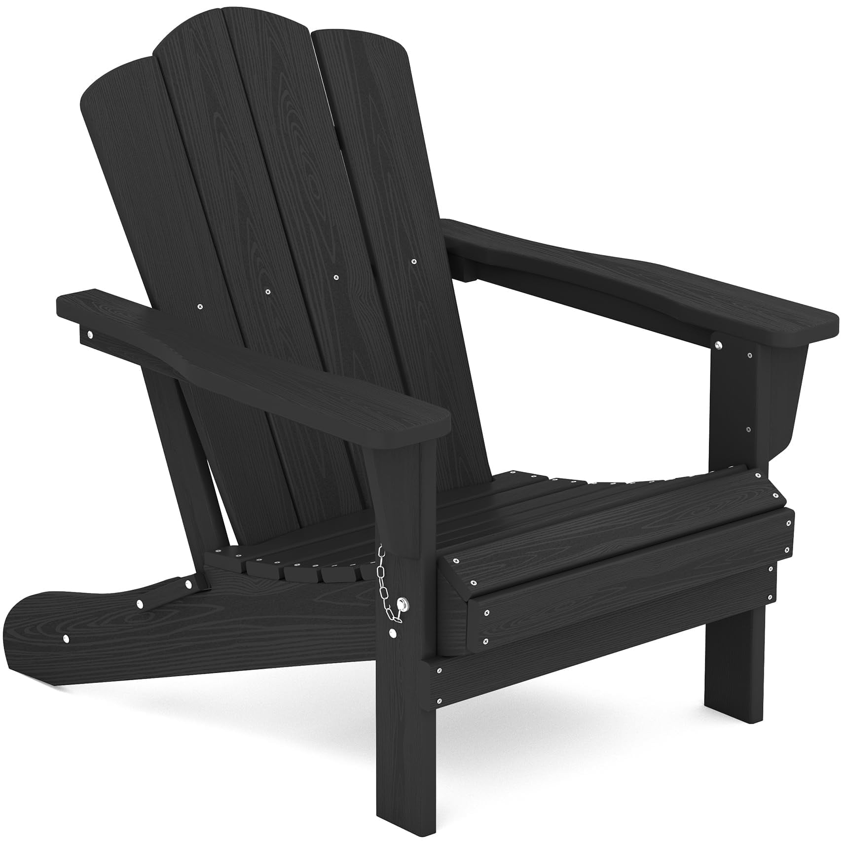 VOUA Folding Adirondack Chair, HDPE Plastic Patio Chairs Perfect for ...