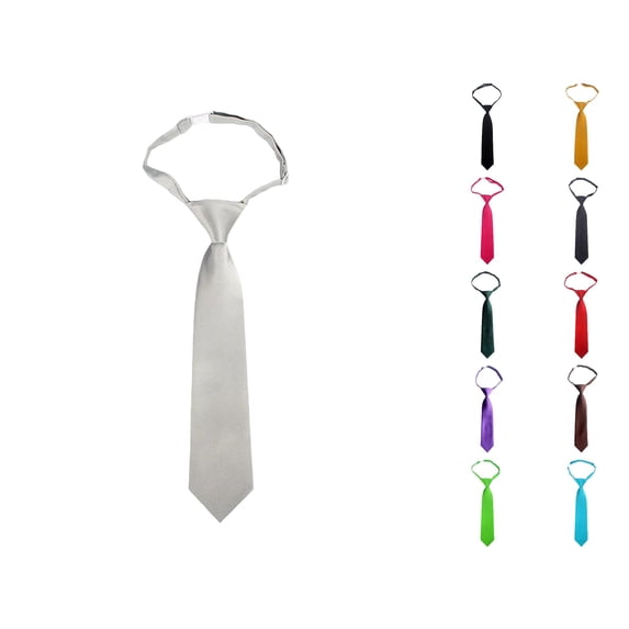 VOUZZA Kids Preppy Style Necktie Easy-on Uniform Tie for Boys JK Style ...
