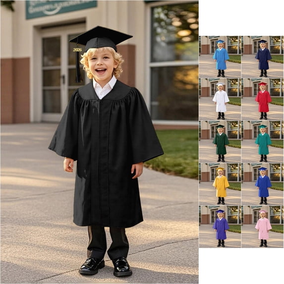 VOUZZA Kindergarten Graduation Gown Multicolor Kids Unisex Bachelor ...