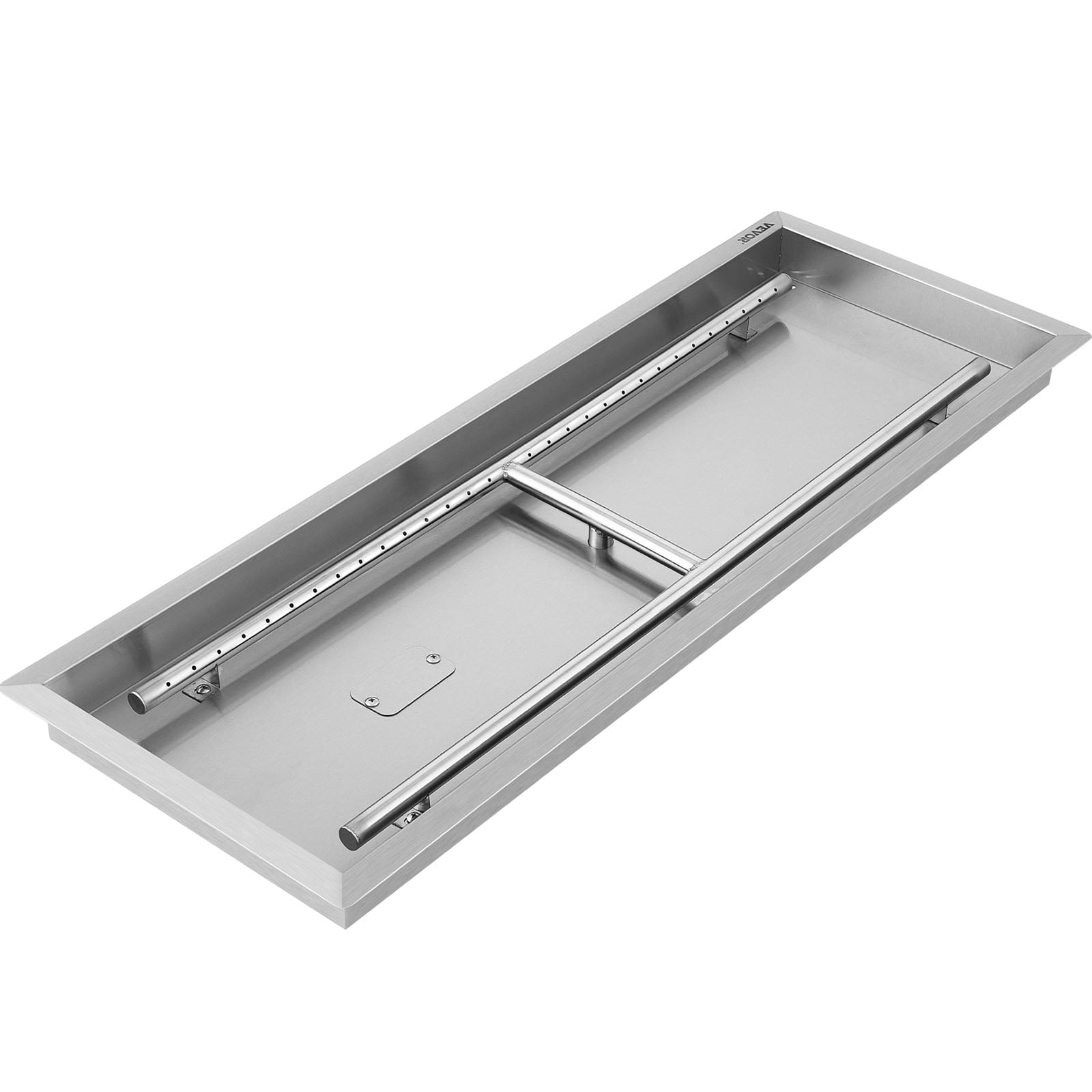 VOVER Fire Pit Pan 31.5x12 inch, Stainless Steel Rectangular Fire Pit ...