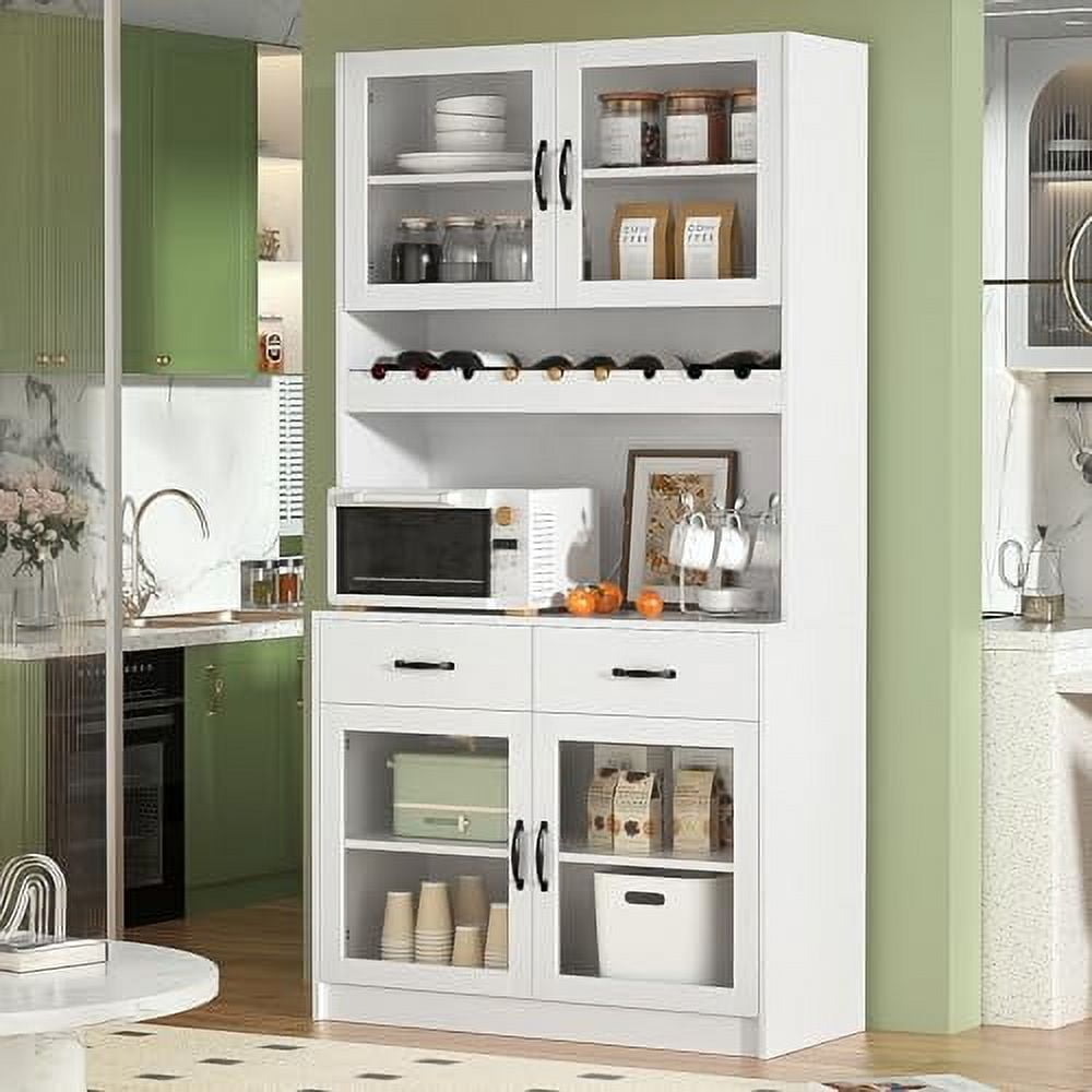 VOWNER 71" Kitchen Pantry Storage Cabinet, Tall Kitchen Hutch Storage ...
