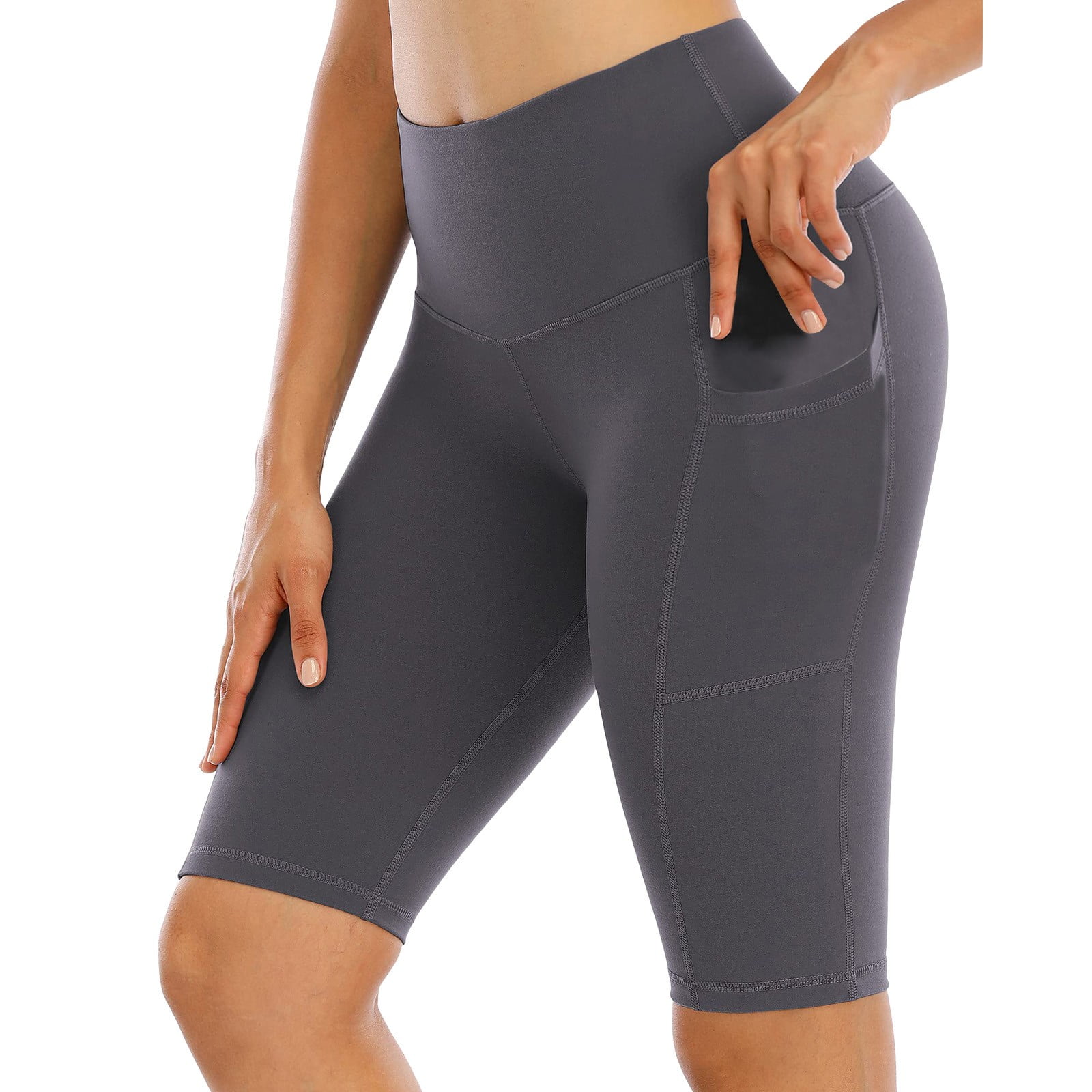 Voyoao Biker Shorts For Women High Waist Workout Shorts With Pockets