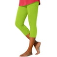 Voyoao Womens Capri Leggings Summer Casual Capris High Elastic Waist