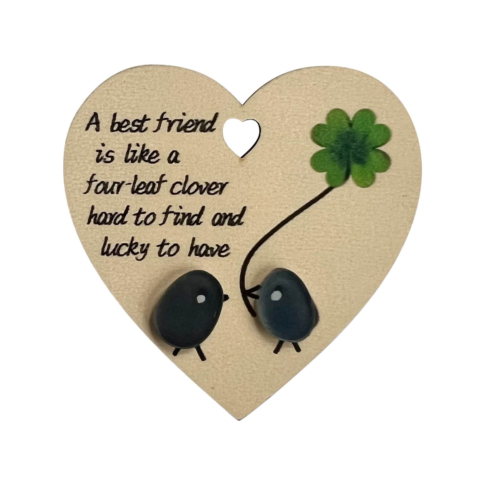 VOYOAO Wooden Hanging Heart Plaque, Friend Gifts, Friendship Sign ...