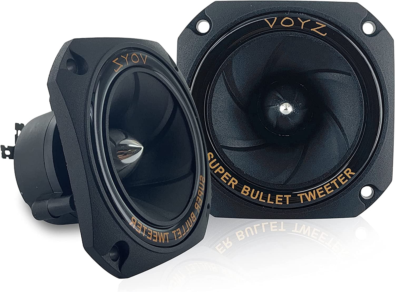 VOYZ 400W 3.5” Piezo Super Horn Tweeters - Aluminum Diaphragm - 4-8 ...